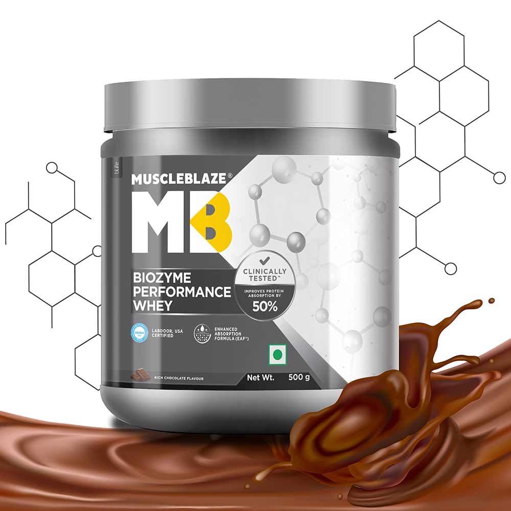 MuscleBlaze Biozyme Performance Whey Protein (4.4 lb / 2kg Rich Chocolate)