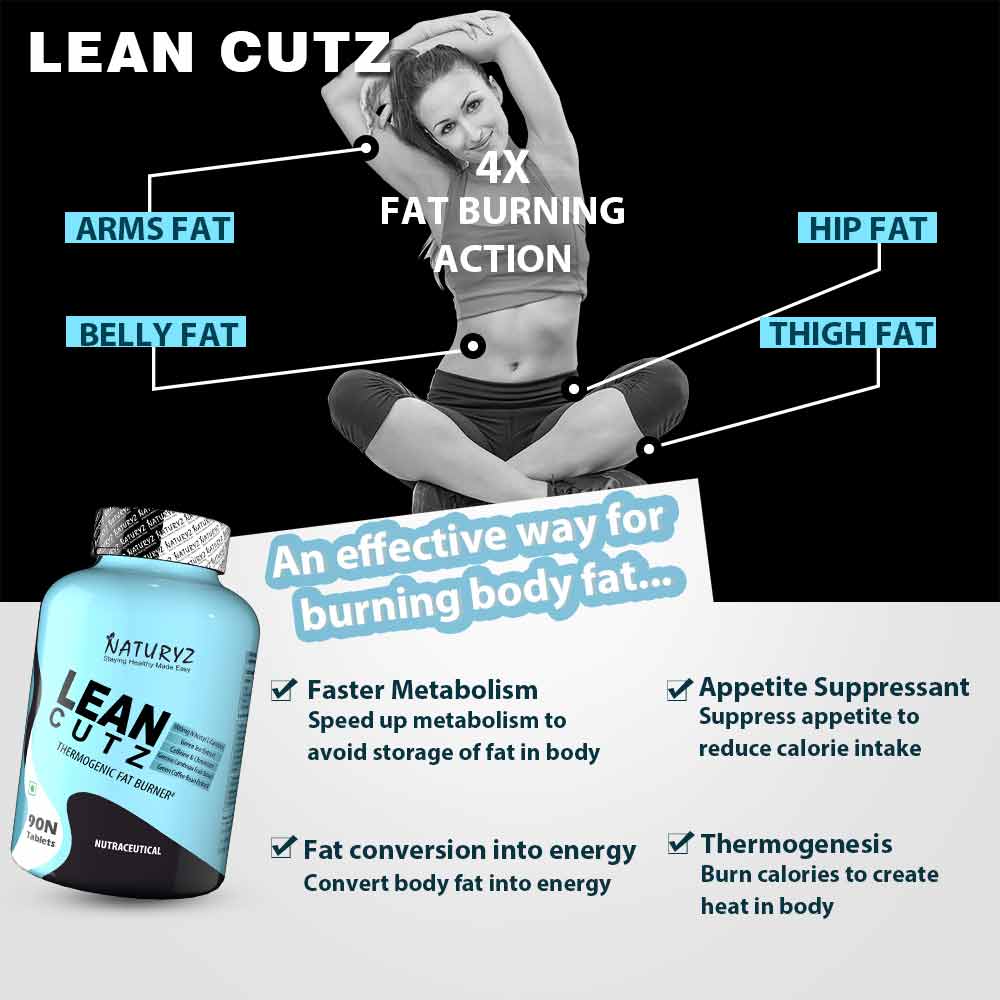 LEAN CUTZ Thermogenic Fat Burner 90 Tablets & Triple Strength Green ...