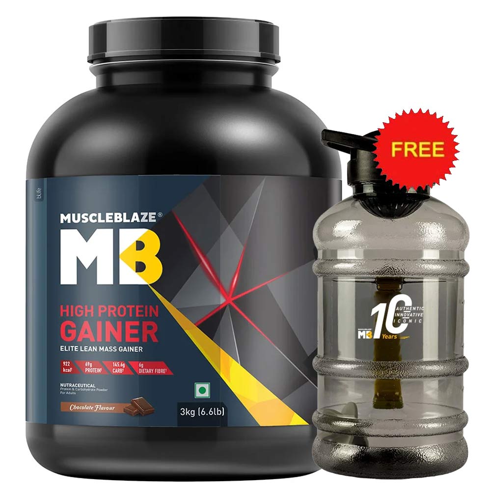 MuscleBlaze Lean Mass Gainer for Muscle Mass - Chocolate (3Kg / 6.6lb)