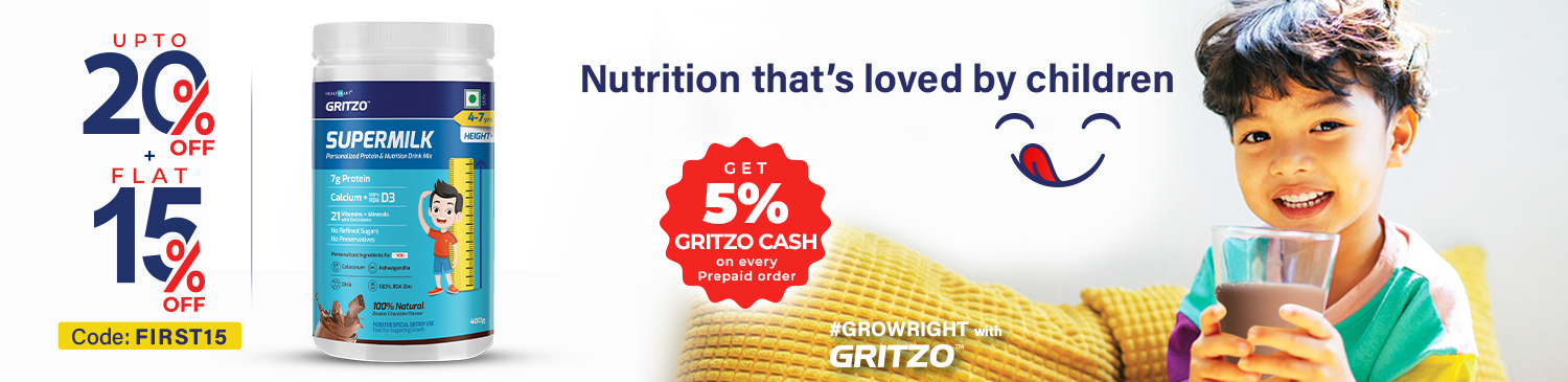 Gritzo: Personalized Nutrition & SuperMilk Protein Drinks for Kids