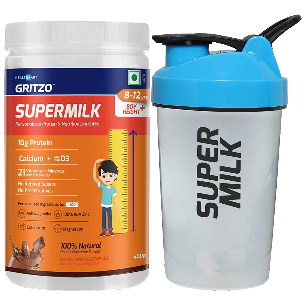 Gritzo SuperMilk Height+ for 8-12 Yrs Boy 400 g Double Chocolate ...