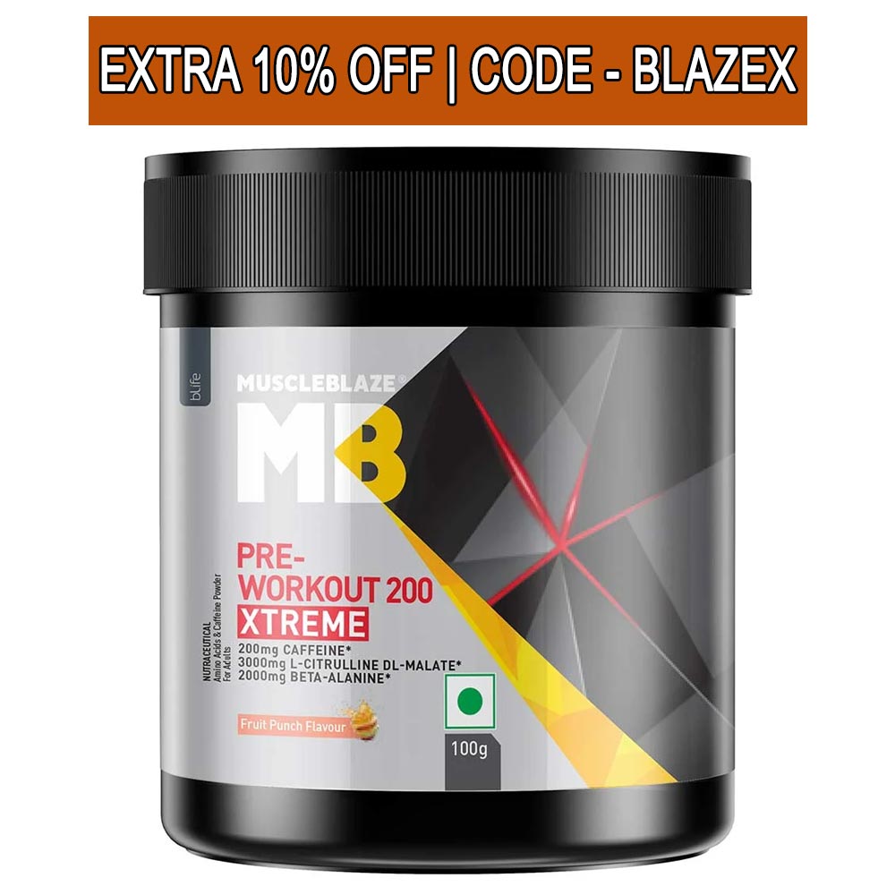 MuscleBlaze Biozyme Iso-Zero 2 kg & PRE Workout 200 Xtreme 0.22 lb ...