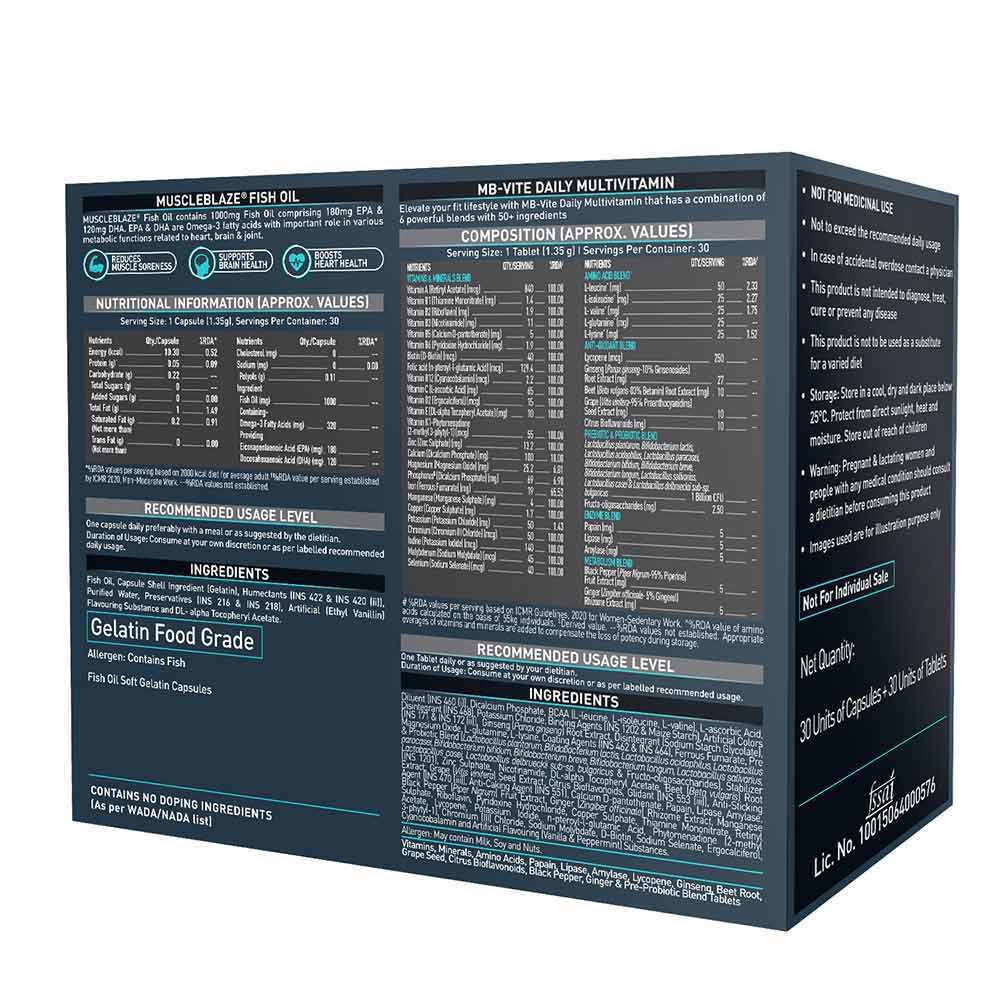 Fish Oil 1000mg & MB-Vite Multivitamin Combo OP at Best Price in India ...