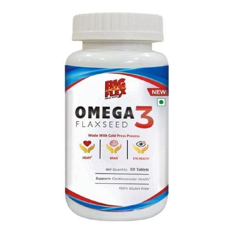 Big Flex Omega 3 Flaxseed, 90 tablet(s) at Best Price in India ...
