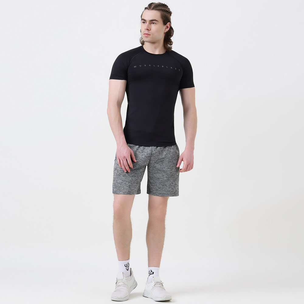 Compression Muscle Tee Half Sleeve Midnight Black • Medium